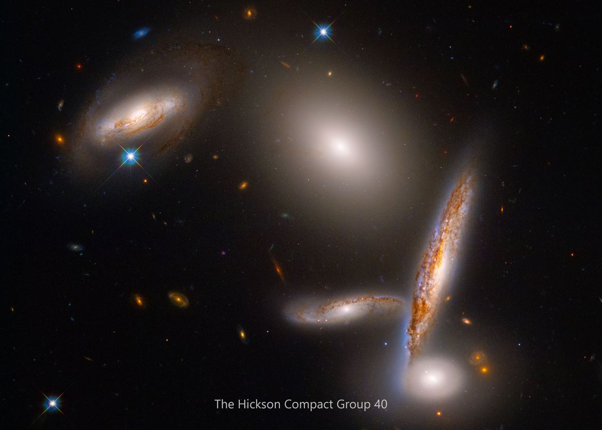 'Hickson Compact Group 40' Poster by Galaxy Images | Displate