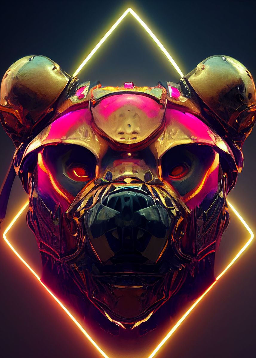 'Honey Badger Samurai' Poster by Elizabeth DeAngelis | Displate