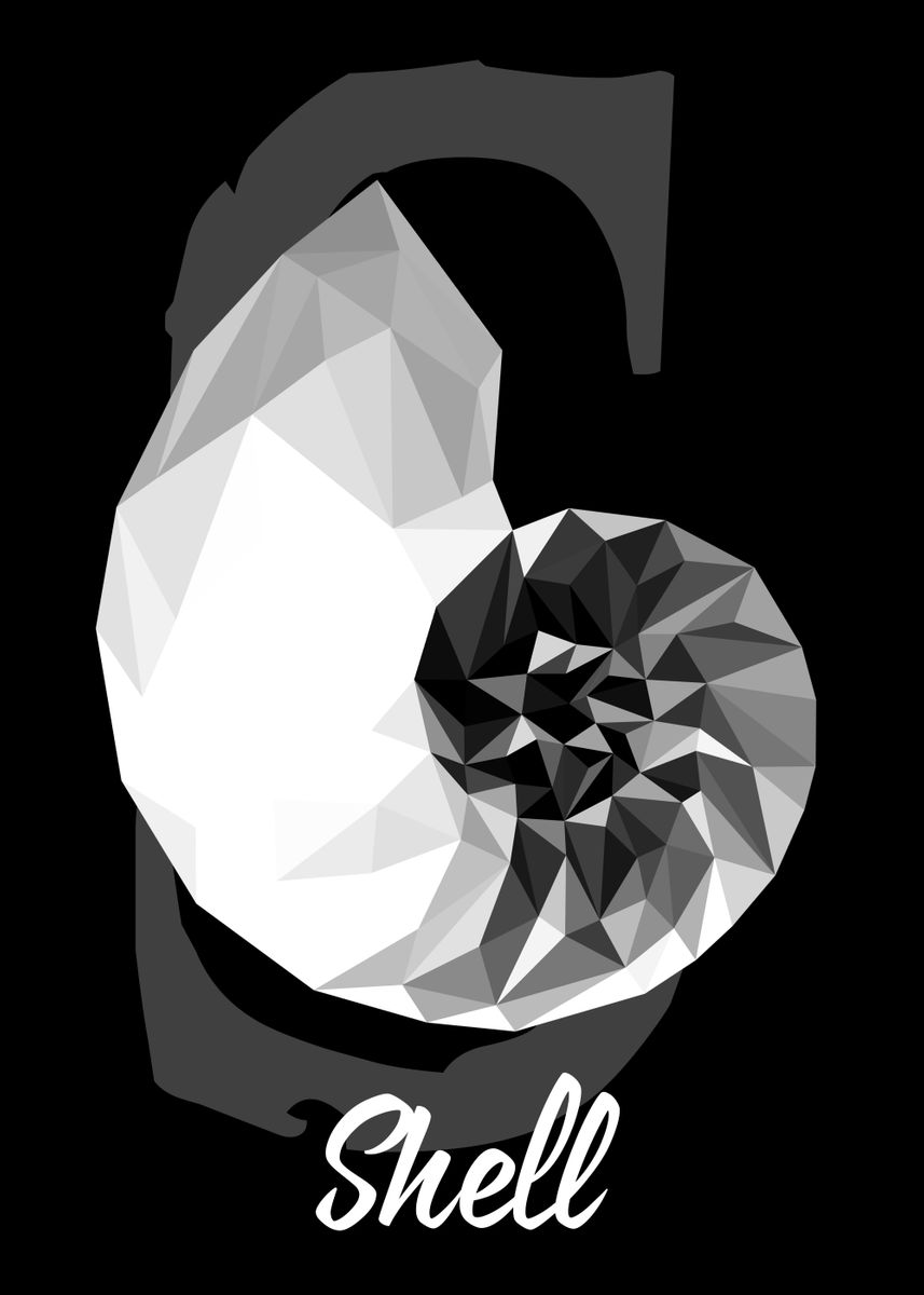 'Shell' Poster, picture, metal print, paint by minh doan | Displate