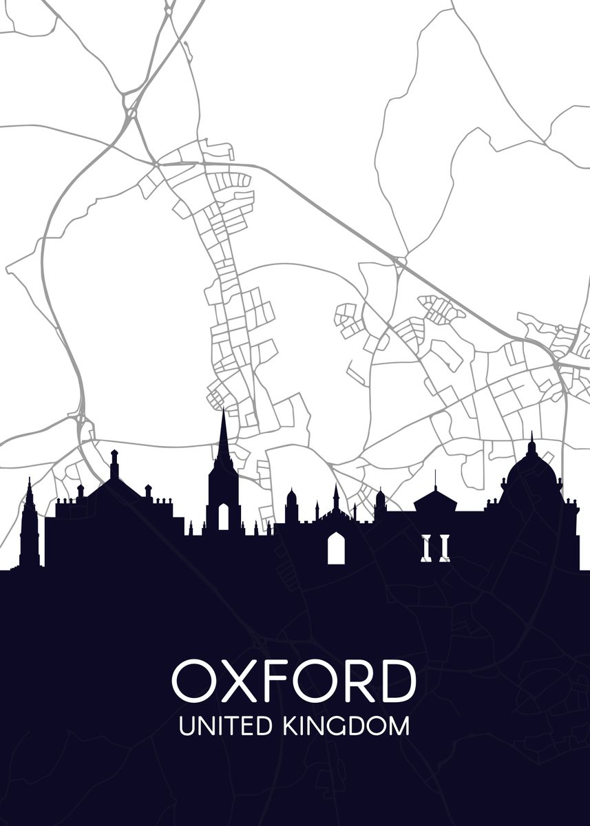 'Oxford UK' Poster, picture, metal print, paint by Urrutia German ...