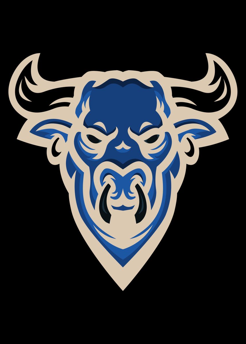 'bull logo' Poster by ad yosef | Displate