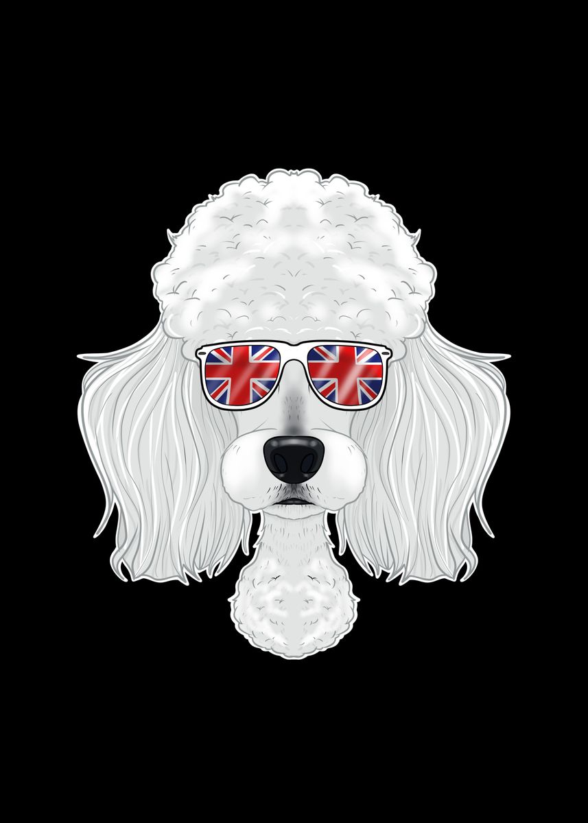 'Poodle UK Sunglasses' Poster by MaximusDesigns | Displate