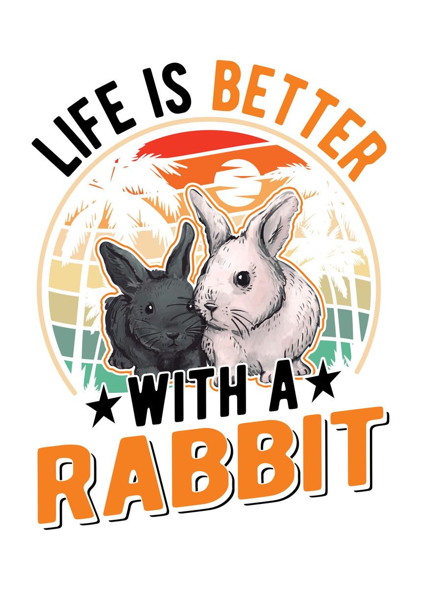 'Rabbit Stable Bunny' Poster by FavoritePlates | Displate