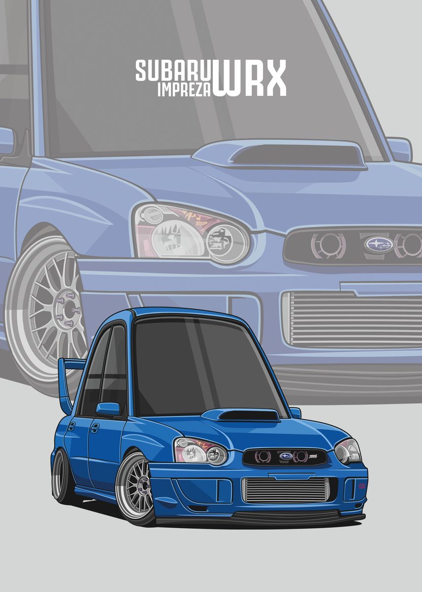 'subaru impreza wrx sti' Poster, picture, metal print, paint by capture ...