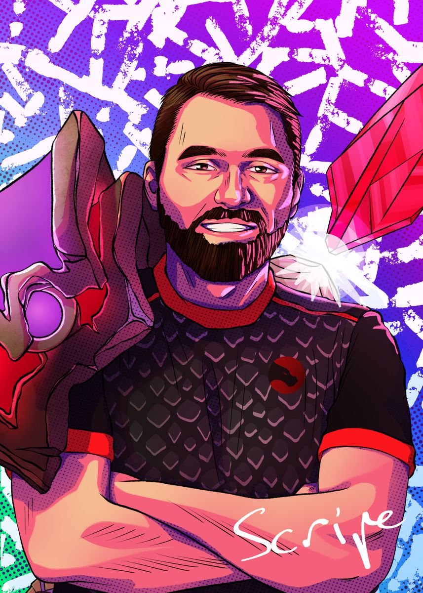 'Scripe the Mage' Poster, picture, metal print, paint by Echo | Displate