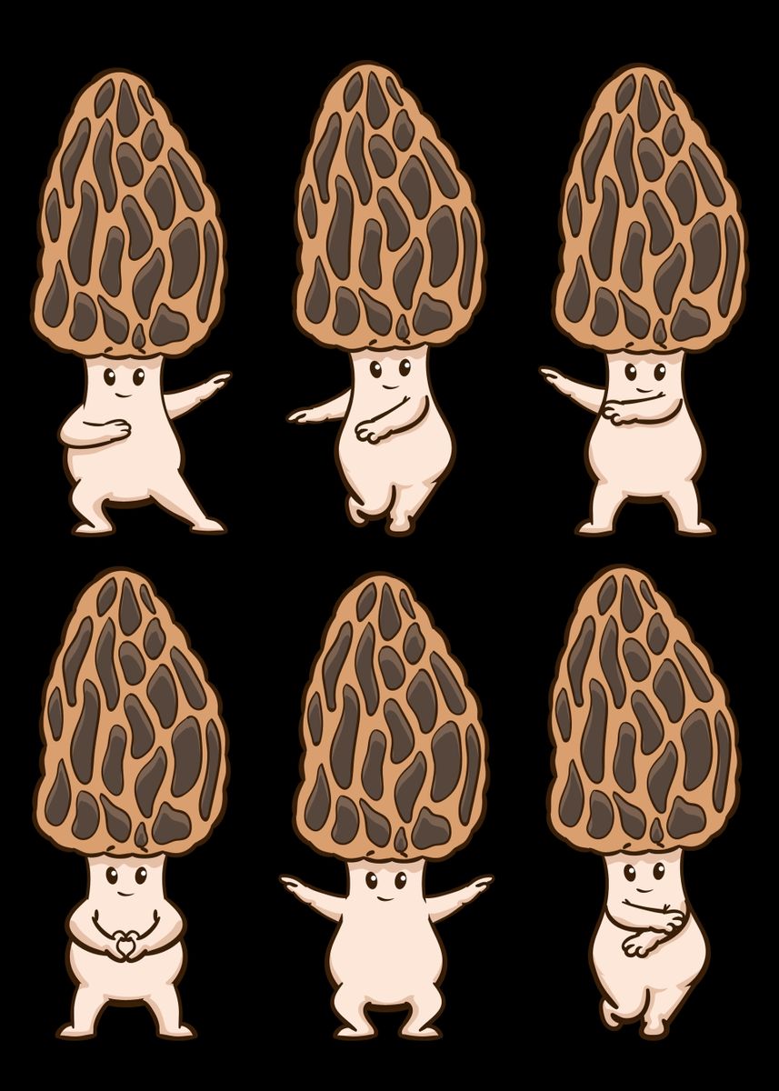 'Morel Mushroom Gift Fungi' Poster by PangolinArts | Displate