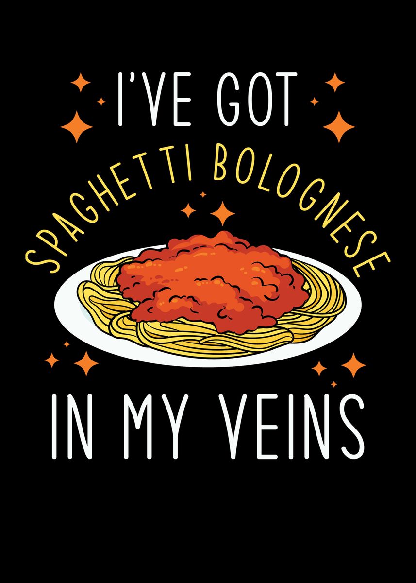 'Spaghetti Bolognese' Poster, picture, metal print, paint by schmugo ...