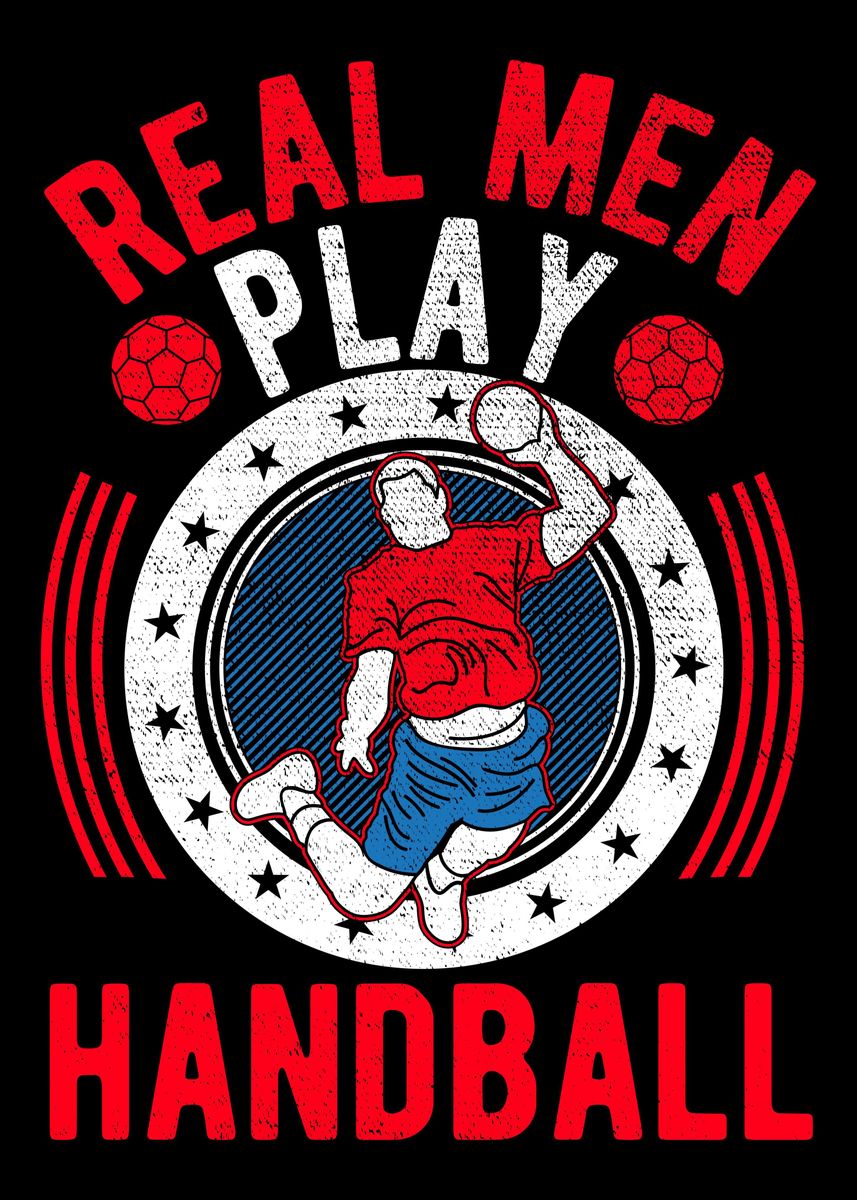 'Handball Player Handball' Poster, picture, metal print, paint by ...