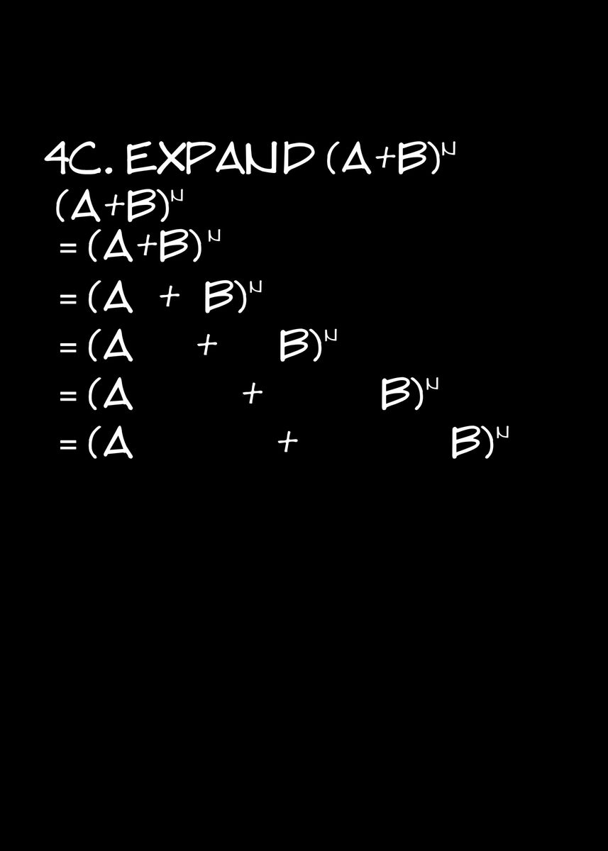'A and B Expand math formul' Poster, picture, metal print, paint by ...