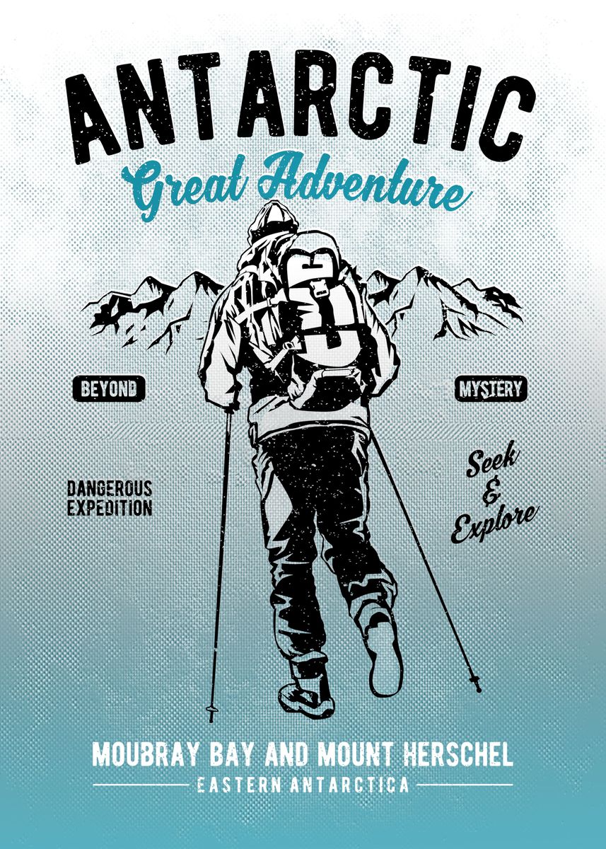 'Antarctica Expedition ' Poster, picture, metal print, paint by М Dam ...