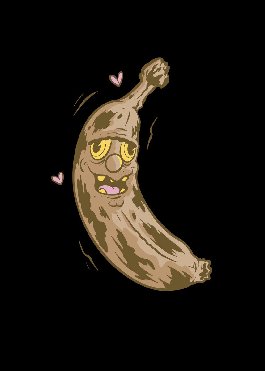 'Ugly Banana Fruit Fruit' Poster, picture, metal print, paint by Mooon ...