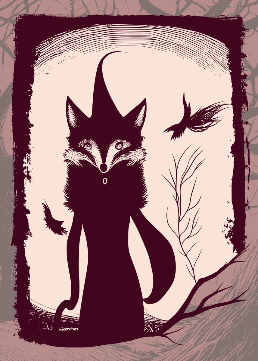 'Weird Fox' Poster by Ilya Danilov | Displate