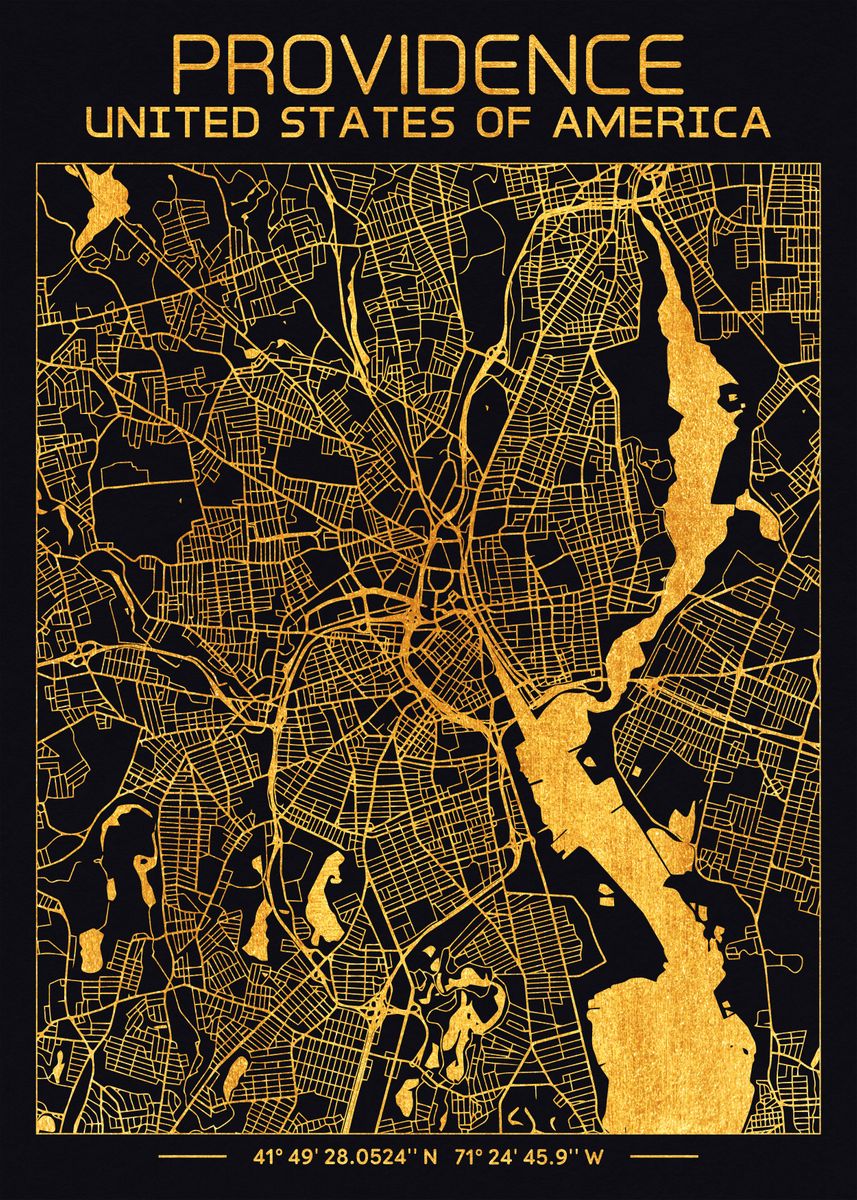 'Providence RI USA' Poster, picture, metal print, paint by Denis ...