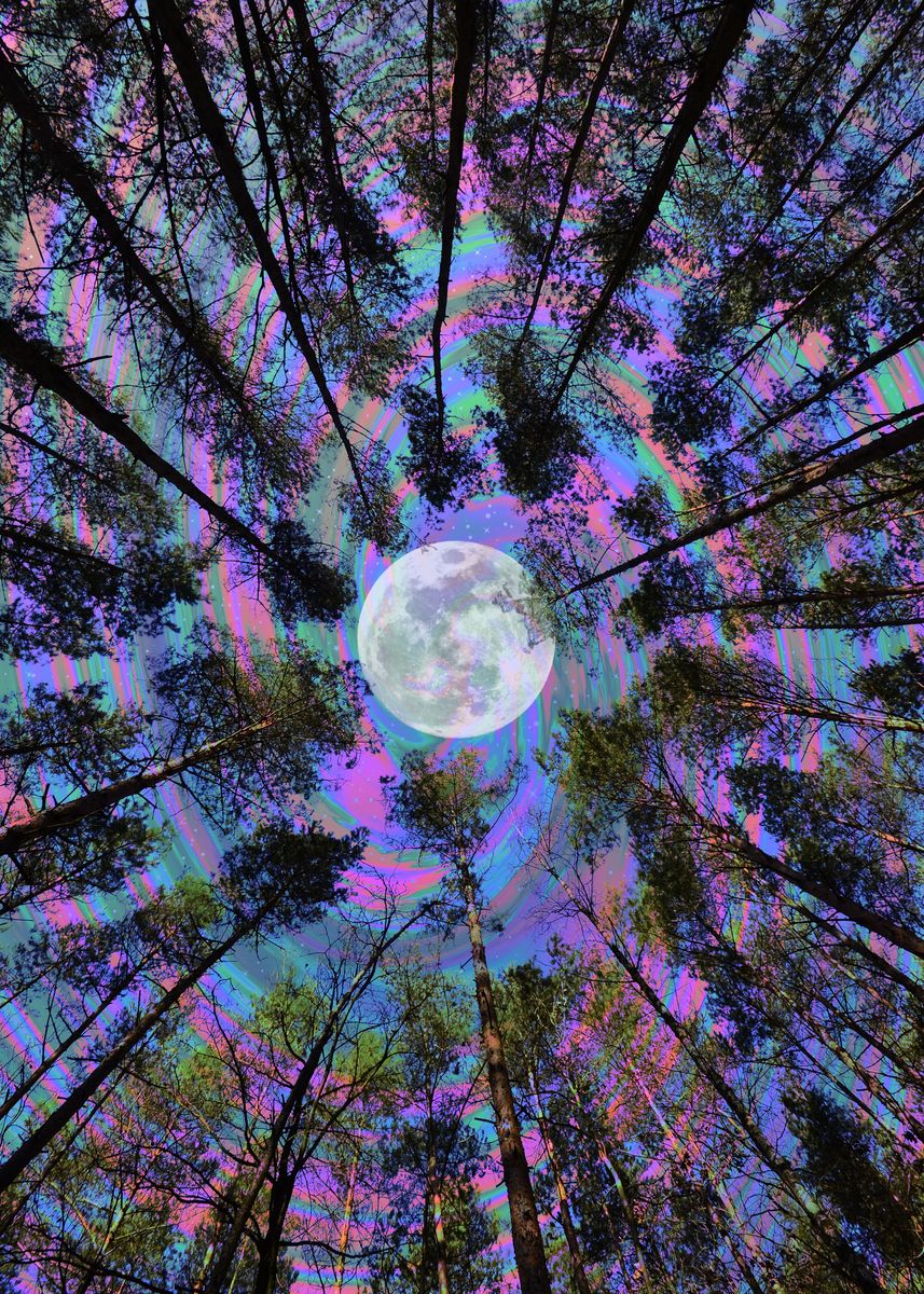 'Moon Swirl' Poster by Cajuca | Displate