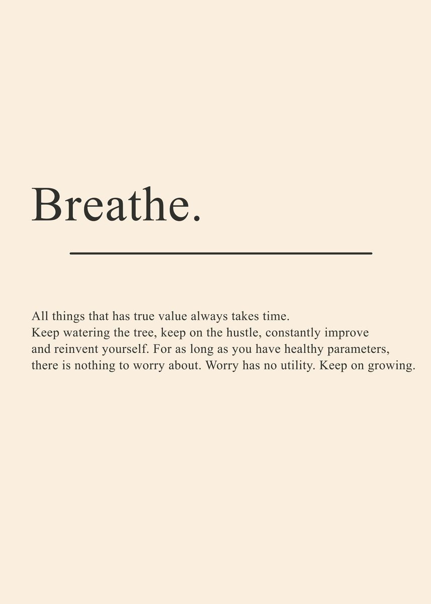 'Breathe Encouragement ' Poster by Articoolate | Displate