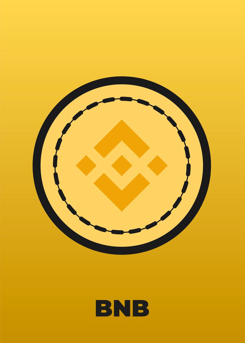 'Crypto BNB' Poster, picture, metal print, paint by Fakun | Displate