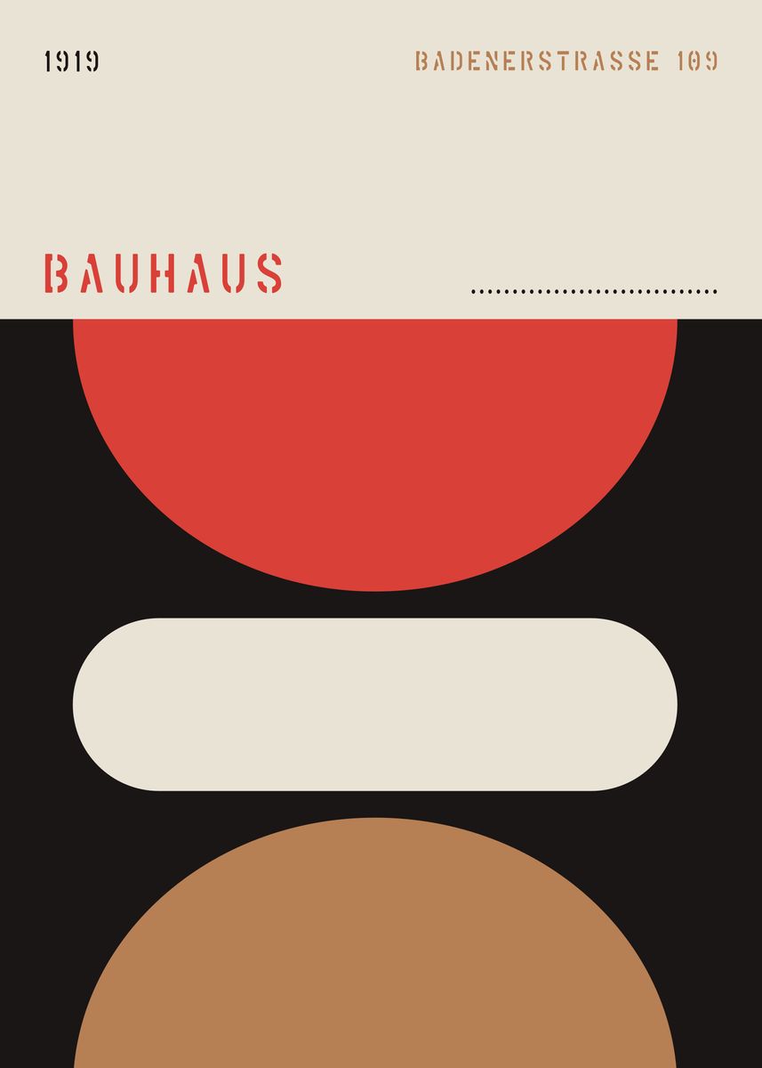 'Minimalist Bauhaus Poster' Poster by BluePinkPanther | Displate