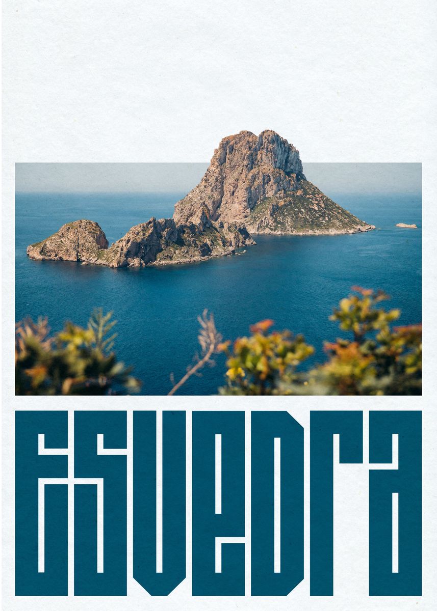 'Es Vedra Spain' Poster, picture, metal print, paint by Visitify | Displate