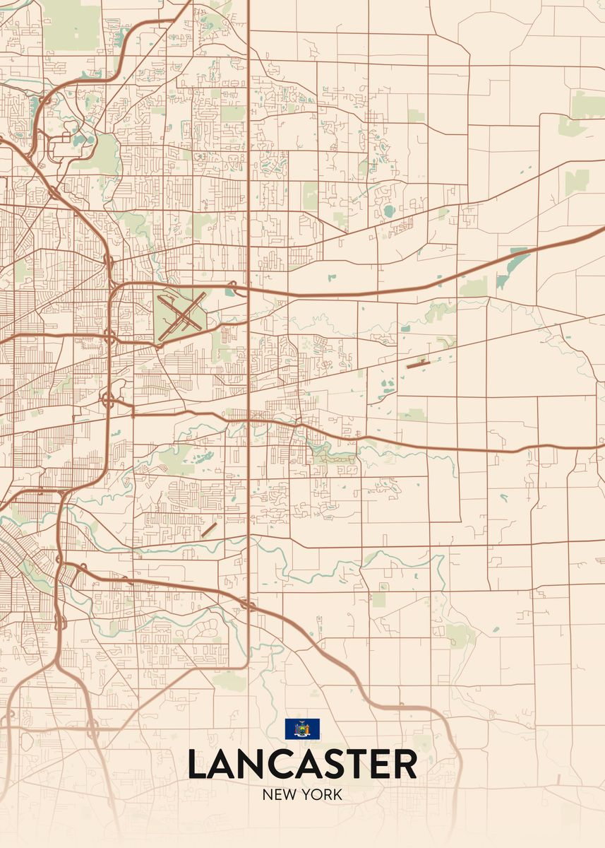 'Lancaster NY' Poster, picture, metal print, paint by IMR Designs ...