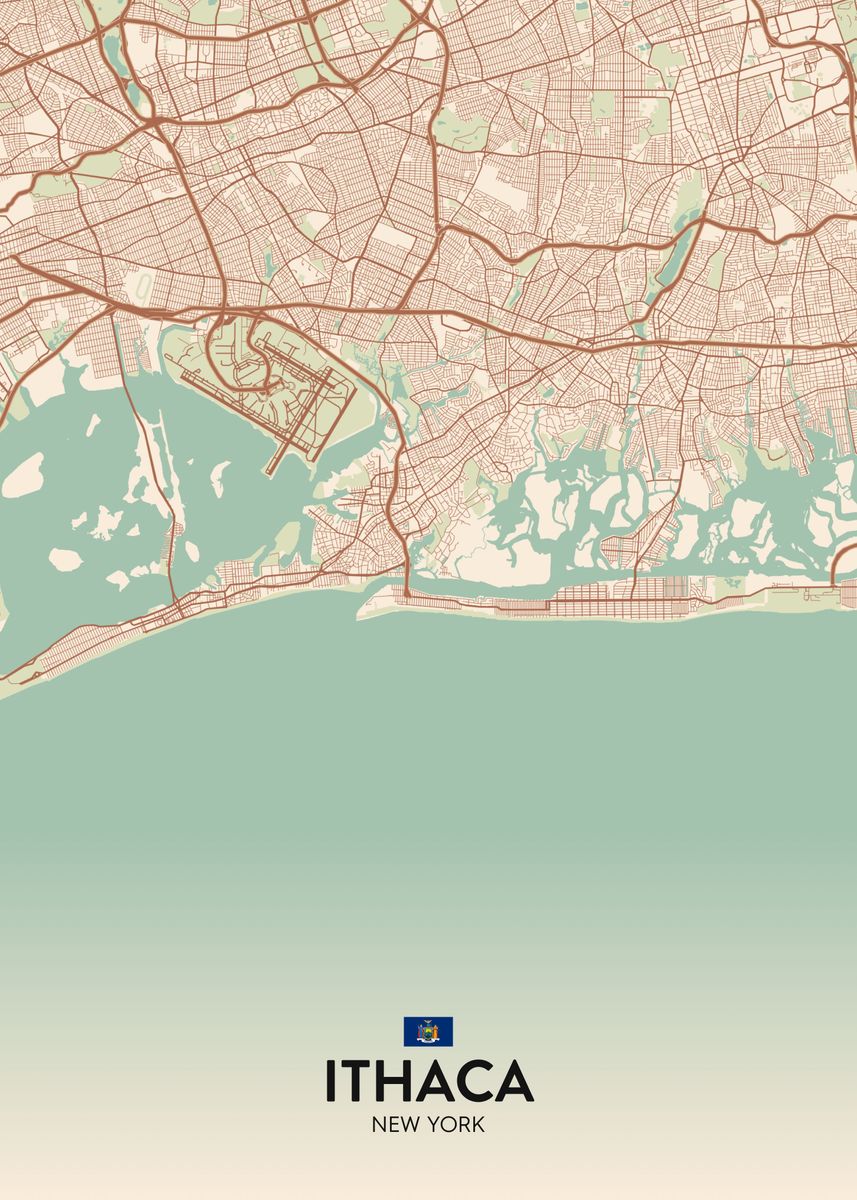 'Ithaca NY' Poster, picture, metal print, paint by IMR Designs | Displate