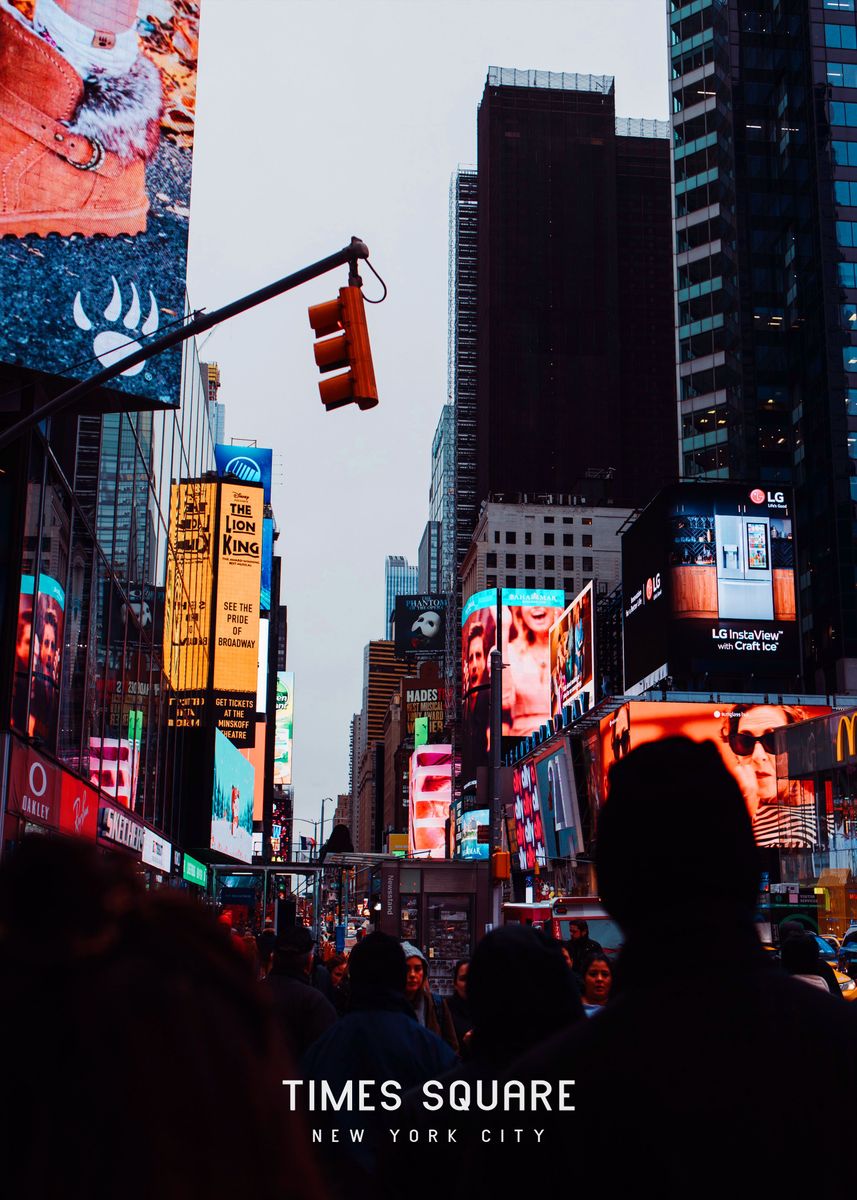 'Times Square ' Poster, picture, metal print, paint by Famous City ...