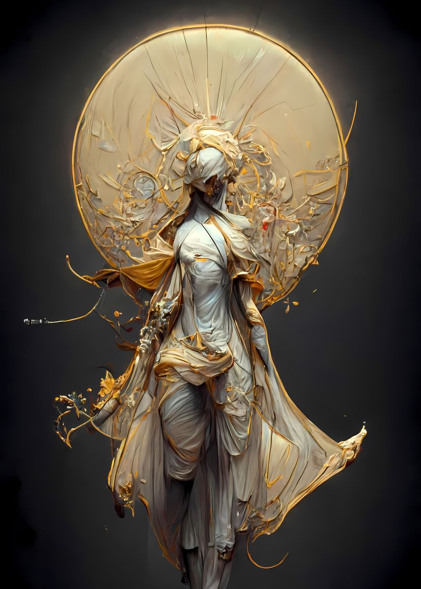 'Light Goddess' Poster, picture, metal print, paint by Thranduil | Displate