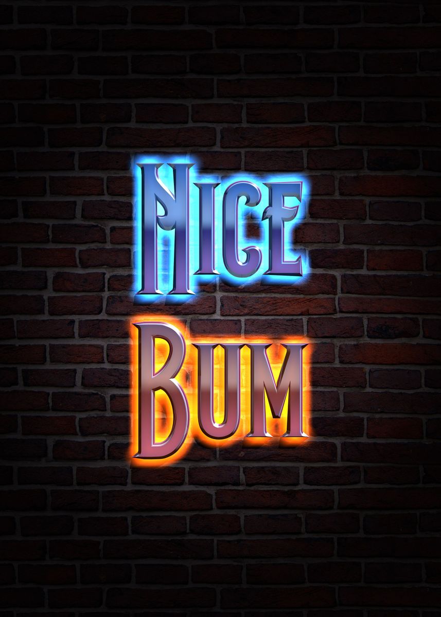 'Nice Bum' Poster by 1x Merch | Displate