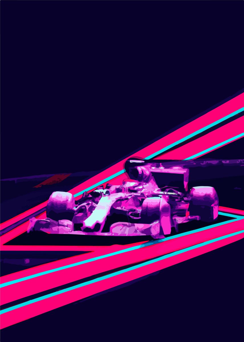 'f1 neon line' Poster by for Alms | Displate