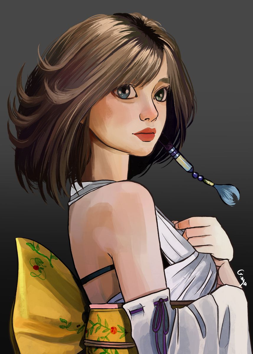 'Yuna' Poster, picture, metal print, paint by Santallia | Displate