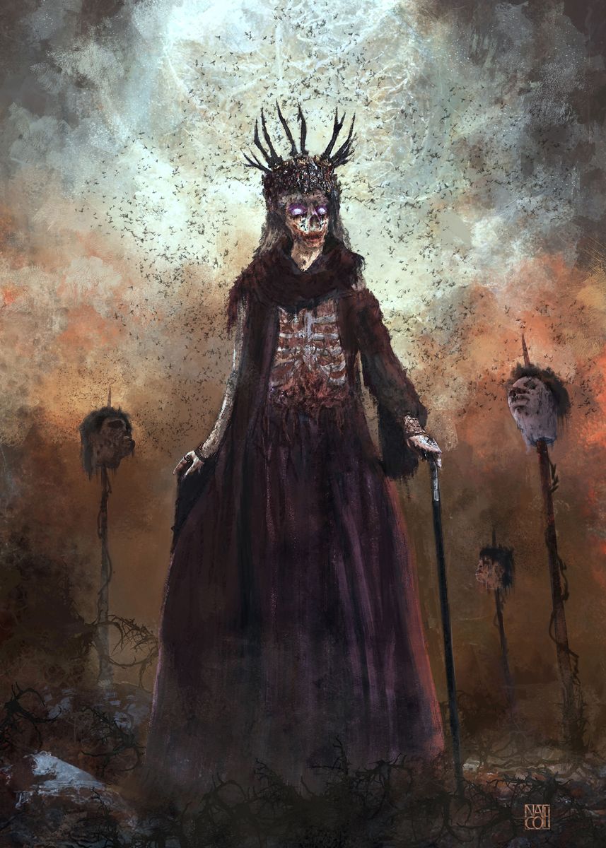 'Lich Queen' Poster, picture, metal print, paint by Nathan Colot | Displate