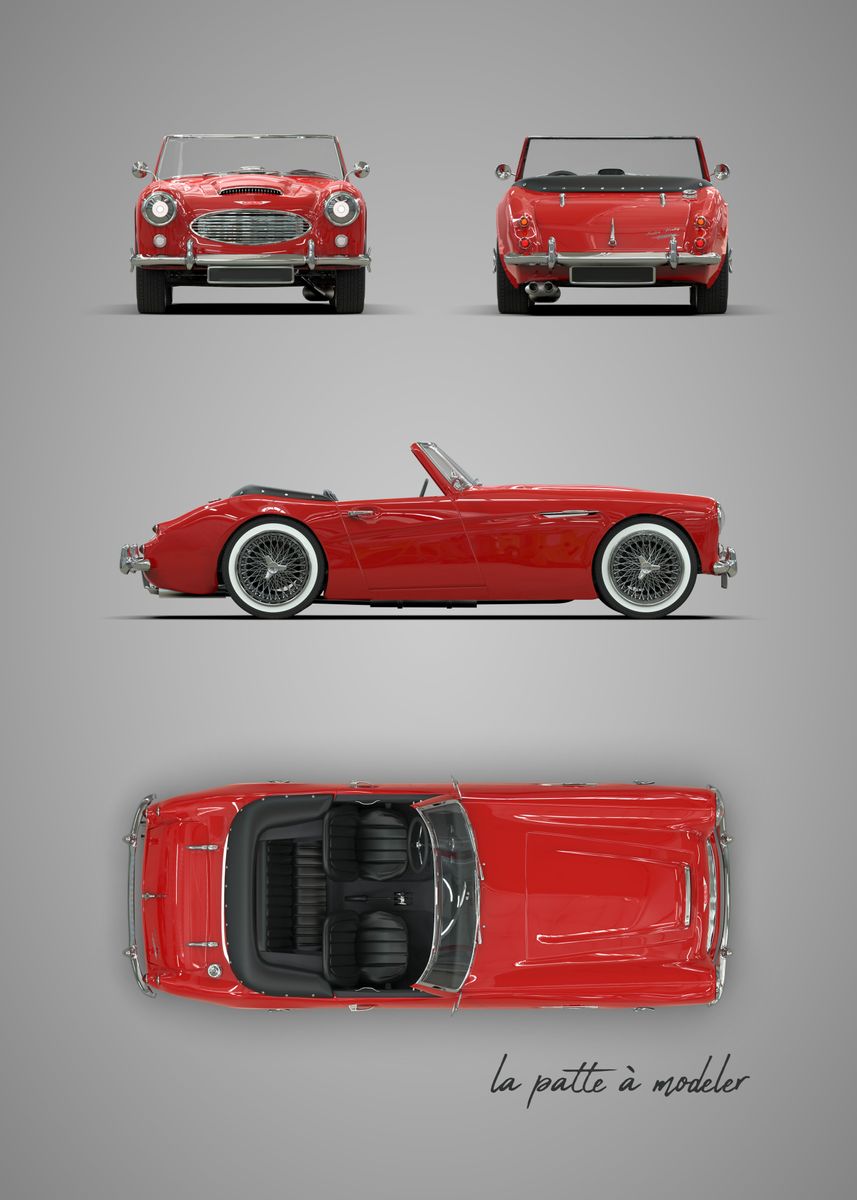 'Austin Healey' Poster by LAPATTEAMODELER | Displate