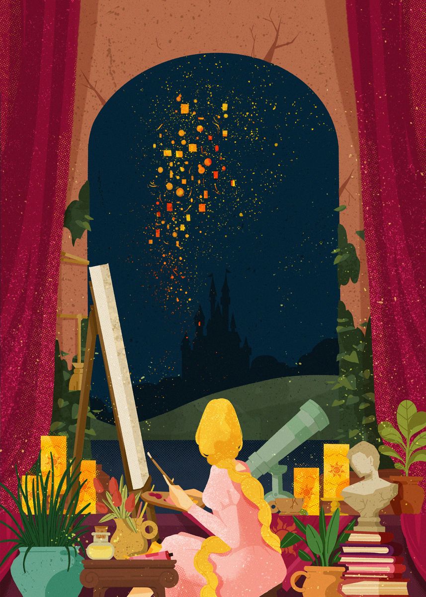 'Tangled' Poster, picture, metal print, paint by EurekartStudio | Displate