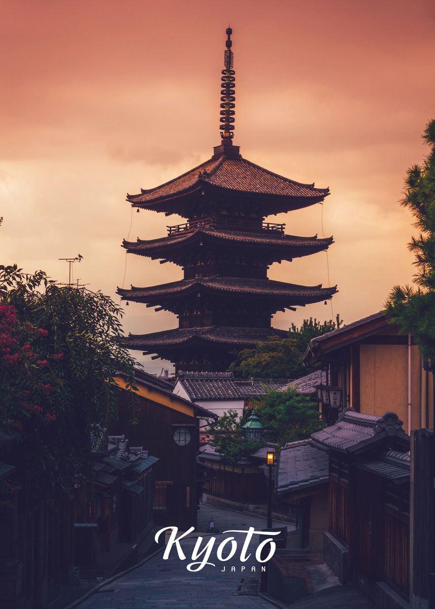 'Kyoto ' Poster, picture, metal print, paint by Explore Universe | Displate
