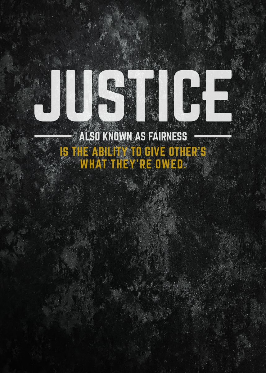 'Justice' Poster, picture, metal print, paint by albran karan | Displate