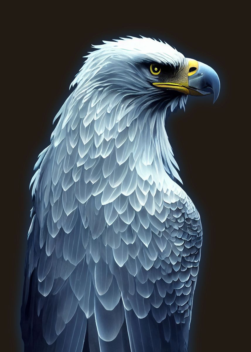 'Mystic Ghost Eagle' Poster, picture, metal print, paint by ElaenisArts ...