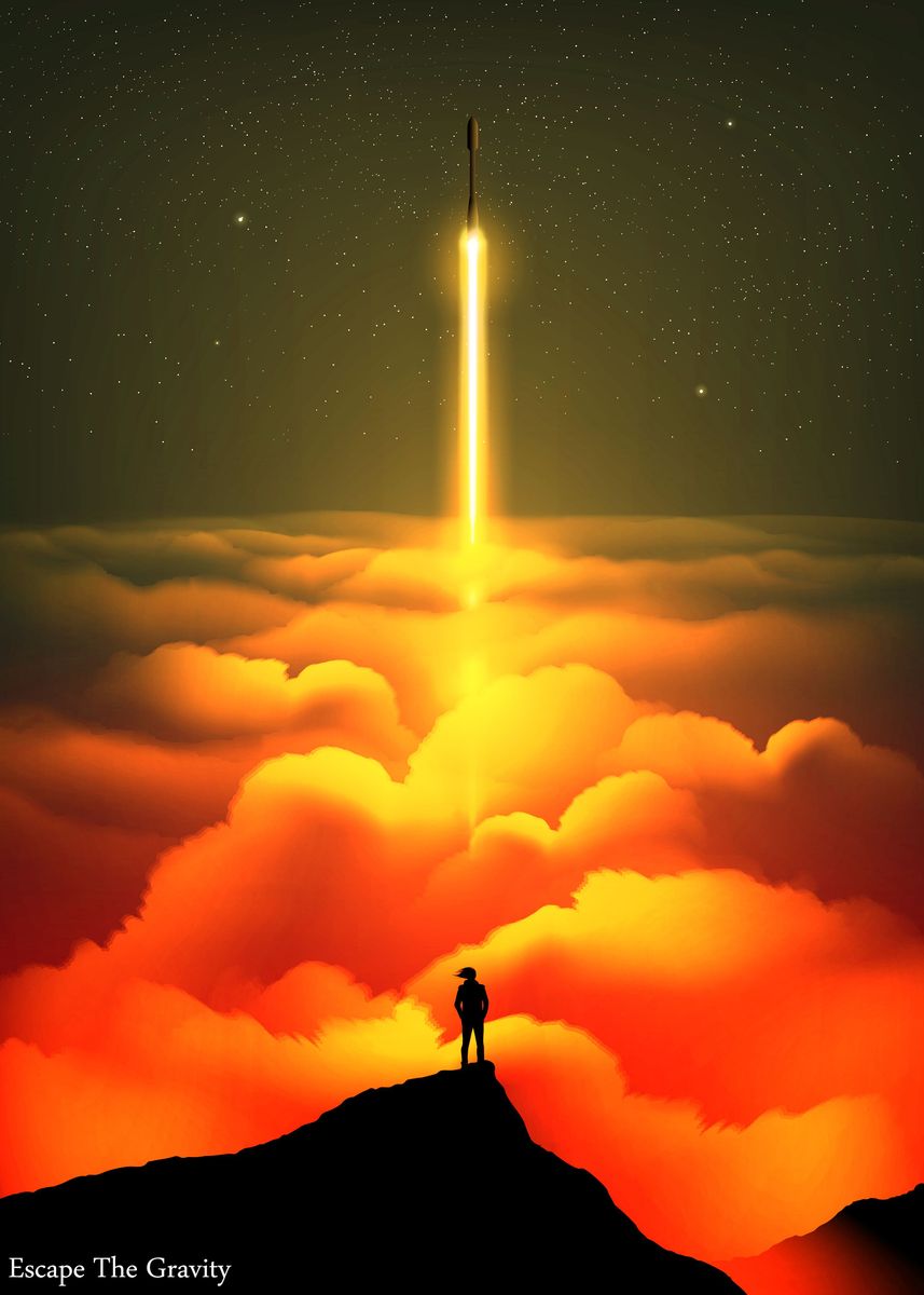 'Escape The Gravity' Poster, picture, metal print, paint by Mod Yof ...