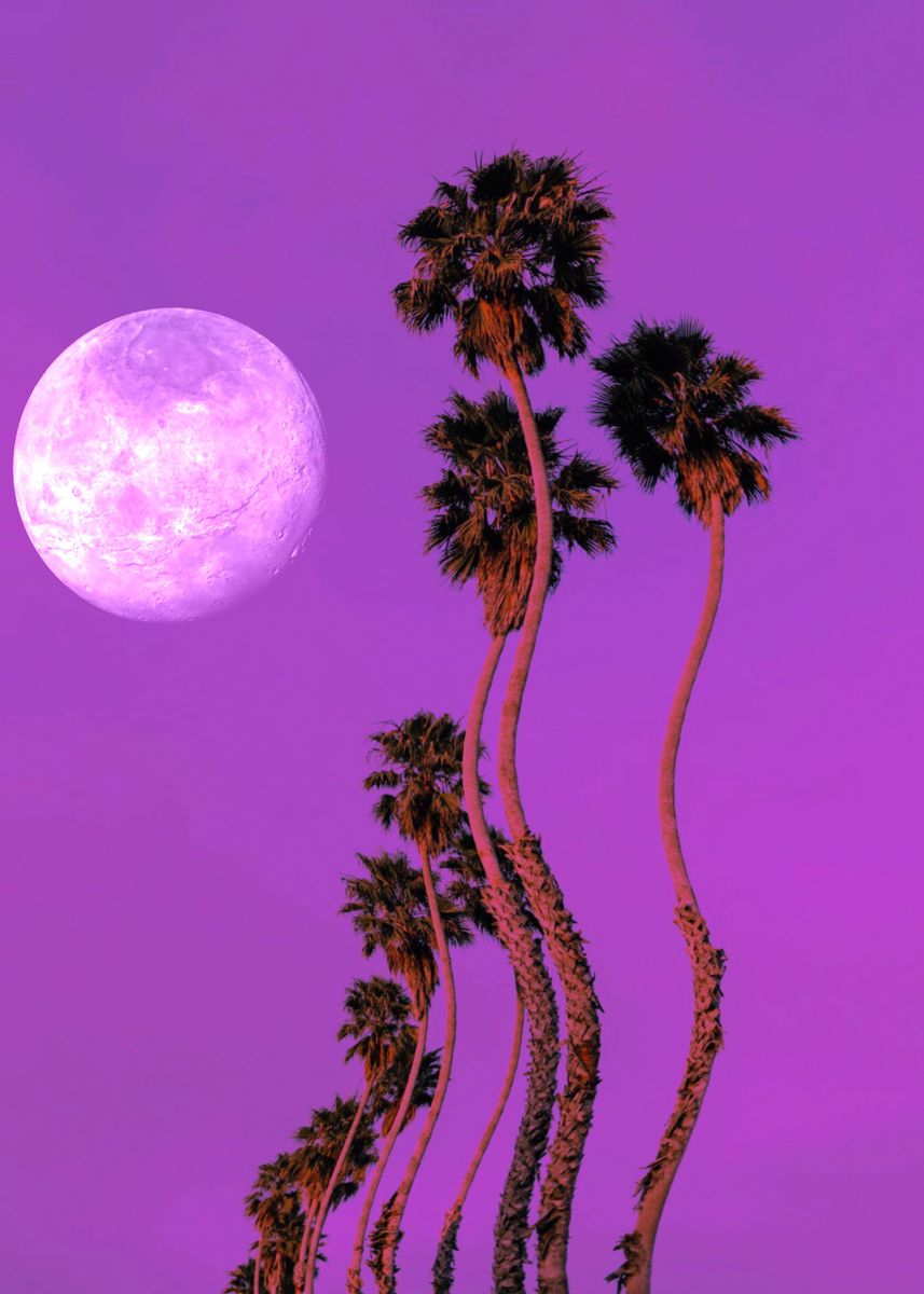 'Purple Views' Poster, picture, metal print, paint by Cajuca | Displate