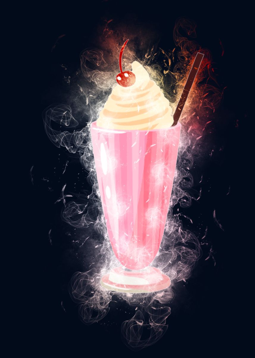 'ice cream smoke' Poster by Soft Brush | Displate
