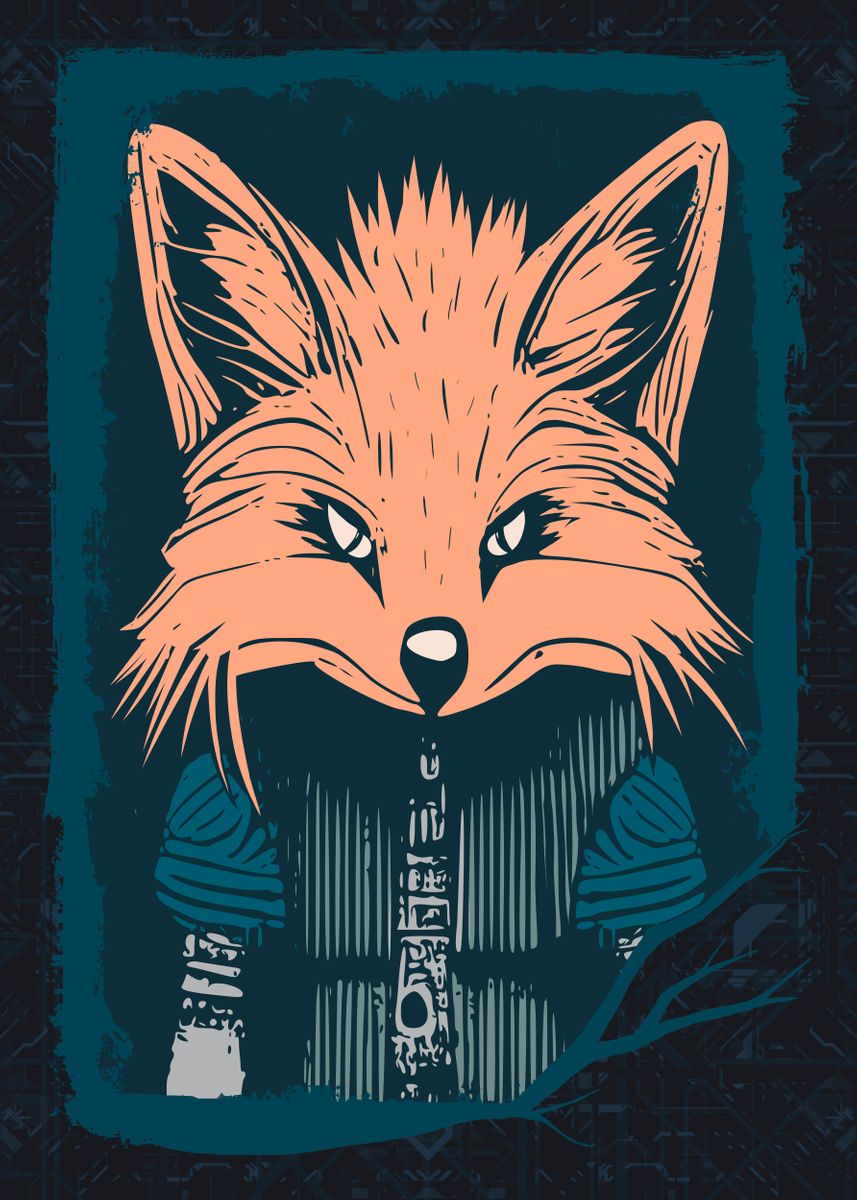 'Weird Fox' Poster by Ilya Danilov | Displate