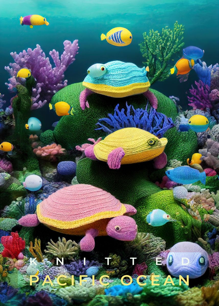 'PACIFIC OCEAN' Poster by AGA Art Studio | Displate