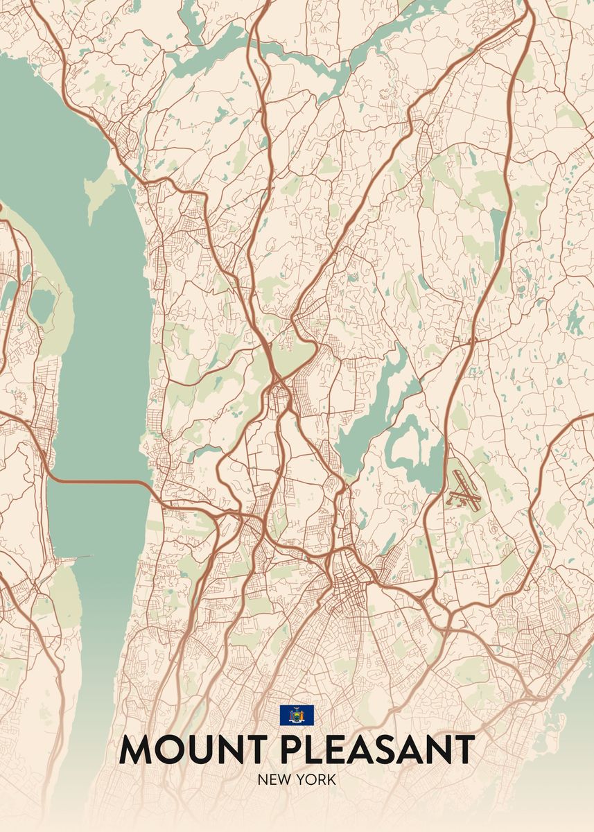 'Mount Pleasant NY' Poster, picture, metal print, paint by IMR Designs ...