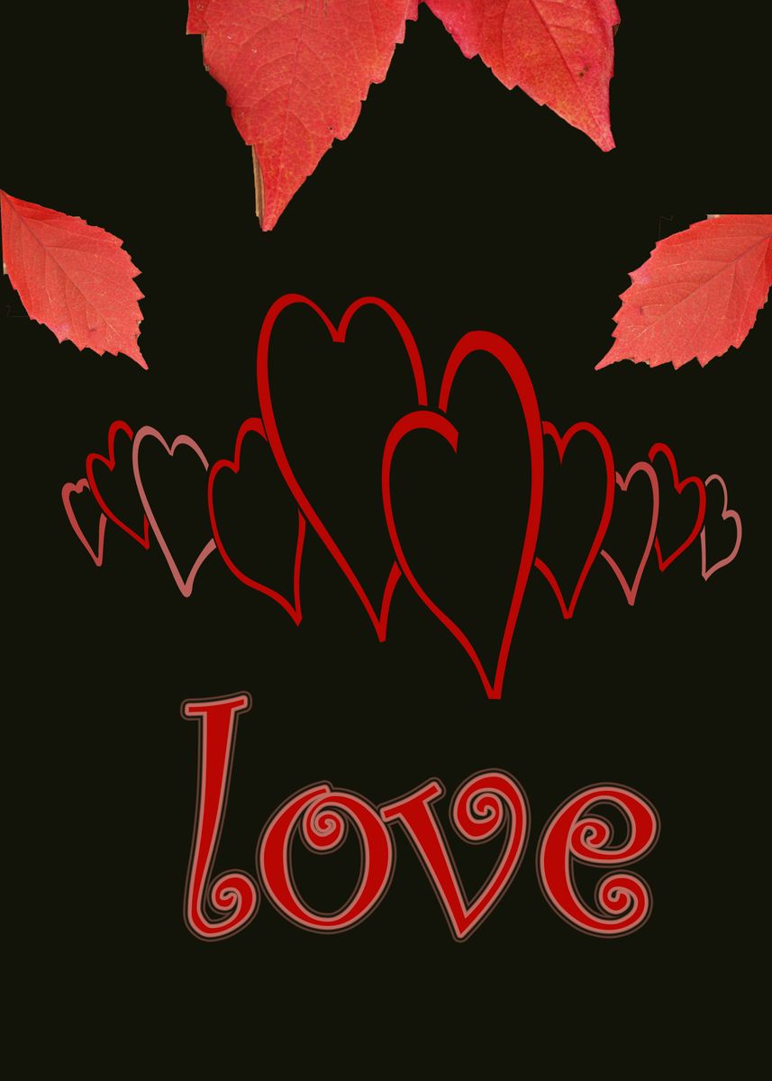 'love' Poster, picture, metal print, paint by Soft Brush | Displate