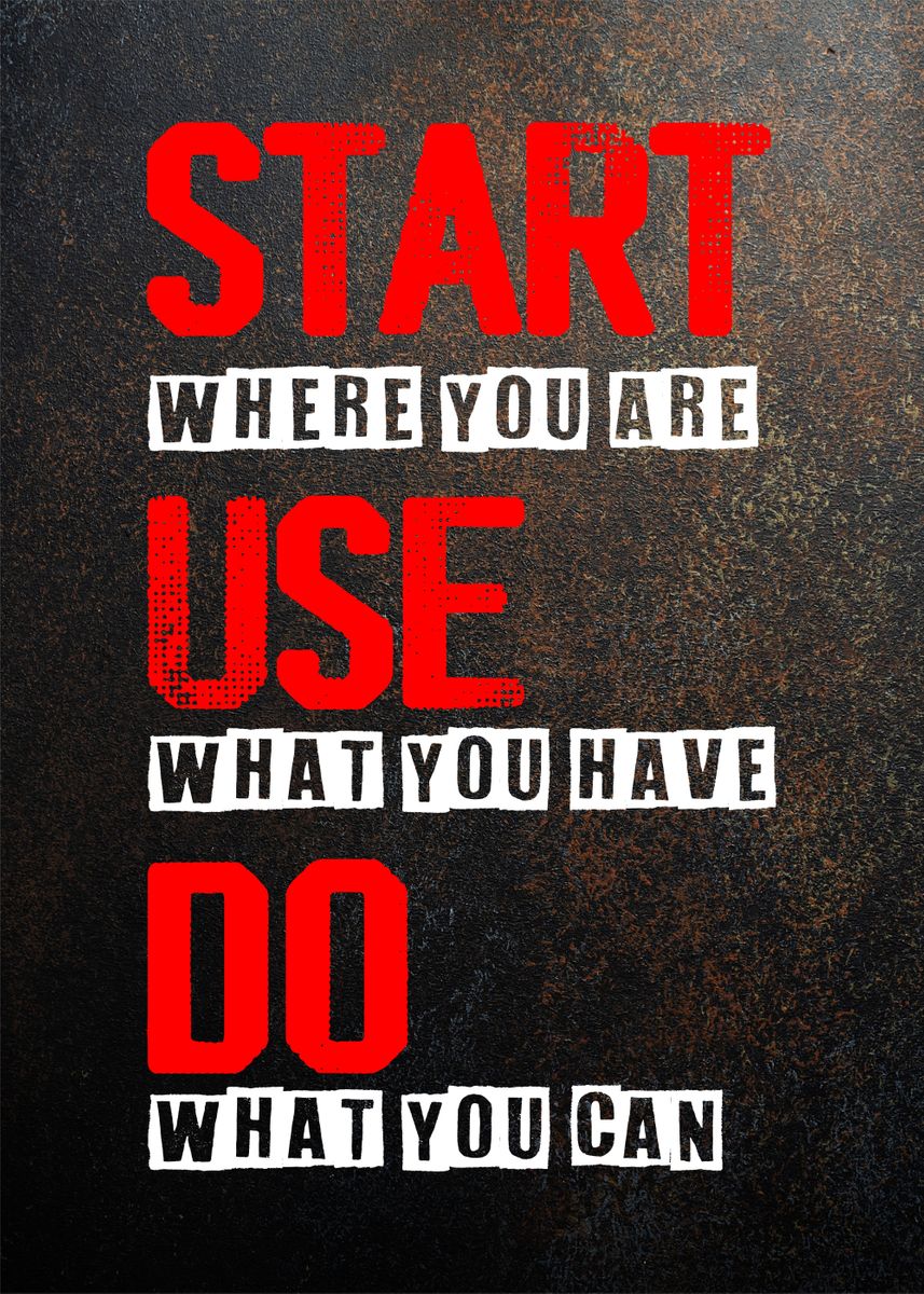 'motivational text art' Poster, picture, metal print, paint by Greatest ...