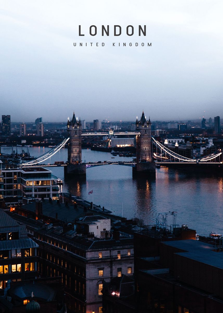 'London ' Poster, picture, metal print, paint by Famous City | Displate