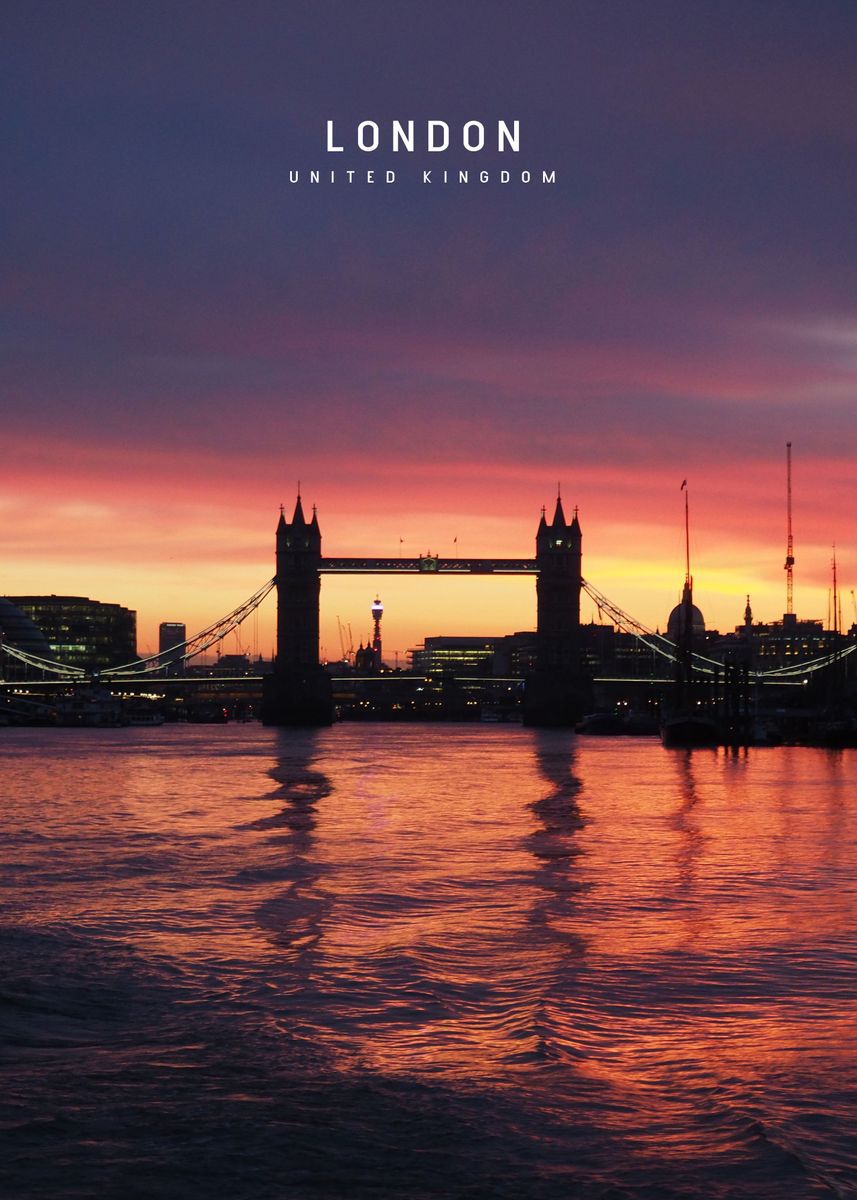 'London ' Poster, picture, metal print, paint by Famous City | Displate