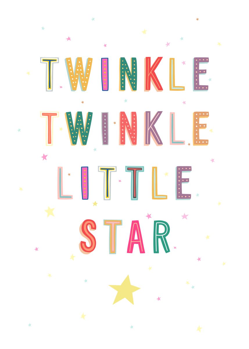 'Twinkle Twinkle LittleStar' Poster, picture, metal print, paint by ...
