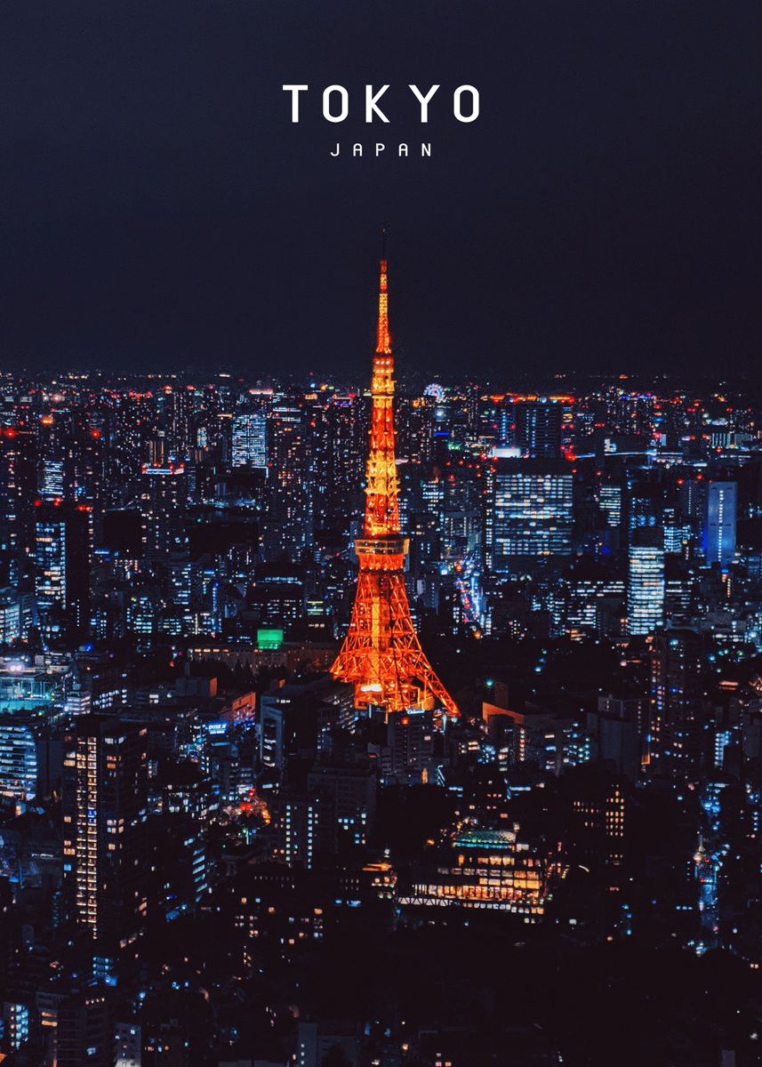 'Tokyo ' Poster, picture, metal print, paint by Famous City | Displate