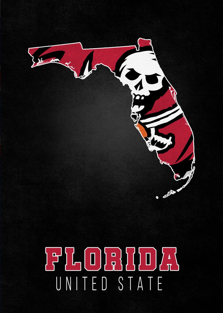 'Florida State map' Poster by Katty | Displate