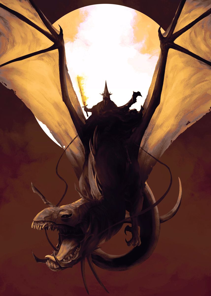 'Black Dragon Rider' Poster, picture, metal print, paint by Salny ...