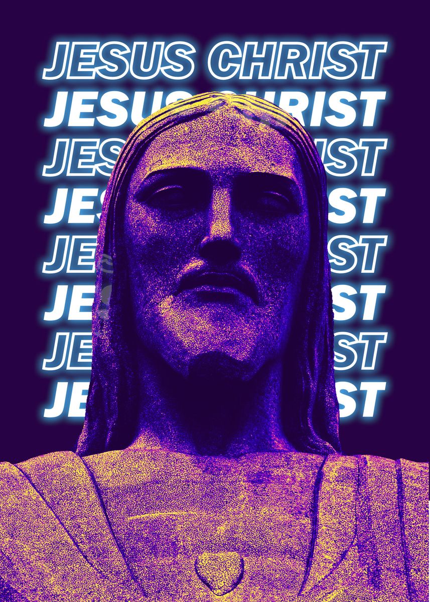 'RETRO JESUS CHRIST' Poster, picture, metal print, paint by Kali Wuri ...